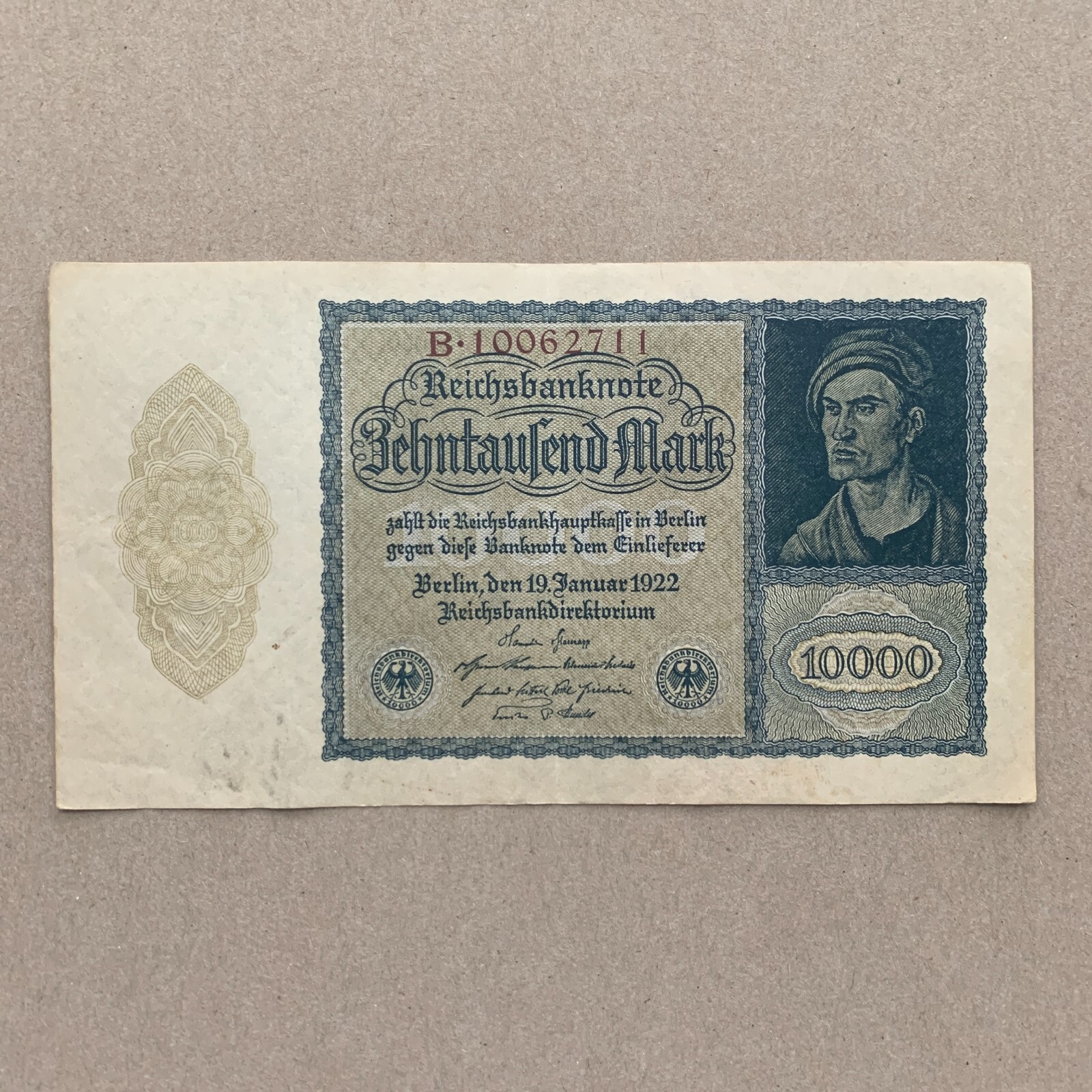 German VAMPIRE Notes. 10000 Mark Banknote, 1922 Post WW1 Germany ...