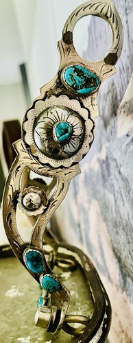 Vintage Turquoise And Silver Horse Bit | eBay