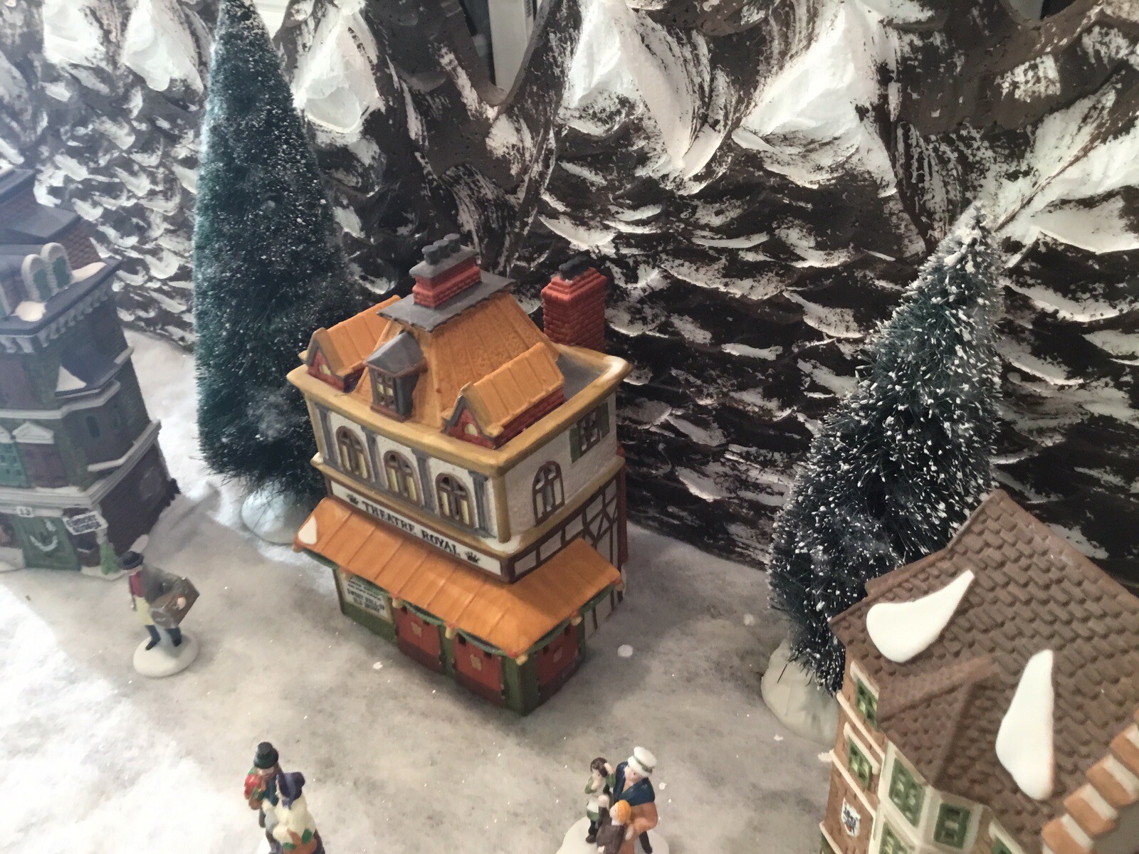 christmas village display mountain backdrop 6 Feet LongFor Lemax Dept ...