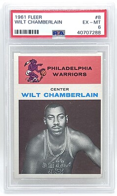 1961 Fleer #8 Wilt Chamberlain Rookie Card PSA 6 EX-MT | eBay