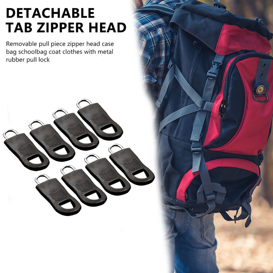 8x Replacement Zipper Puller for Clothing Travel Bag Backpack Zipper ...