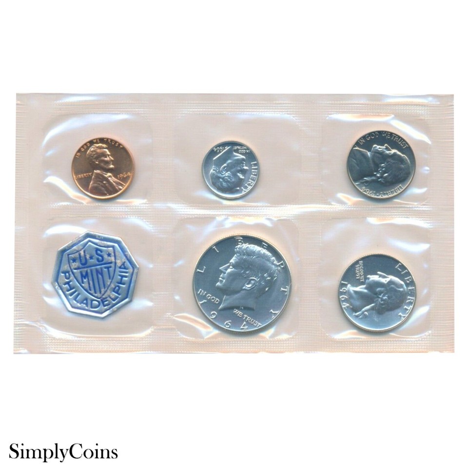 1964 Proof Set Silver Coins US Mint Coin Lot Original Envelope COA MQ | eBay