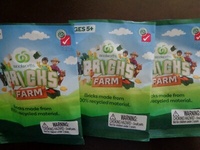 Woolworths Farm Bricks Packs ~ FULL COMPLETE SET 1-40 ~ Woolies Brick ...