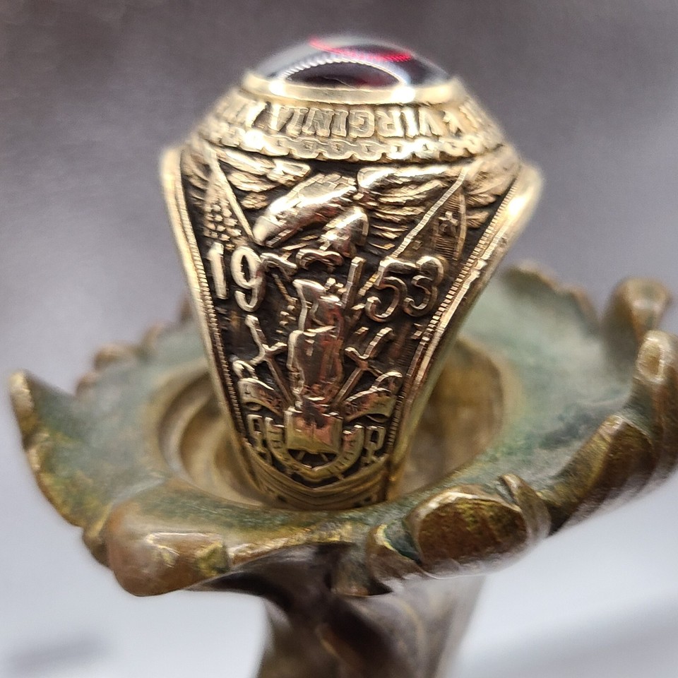 1953 32.32 grams 10K VIRGINIA MILIITARY INSTITUTE RING VMI UNIVERSITY ...