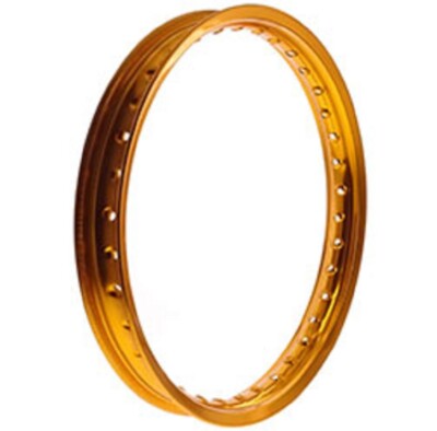 Alufelge 1,60x16" - 36 Loch, orange eloxiert und poliert S50, S51, S70 ...