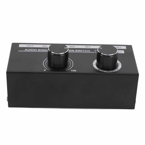 Audio Signal Selector With Volume Adjustment 6 Input 1 Output Audio ...