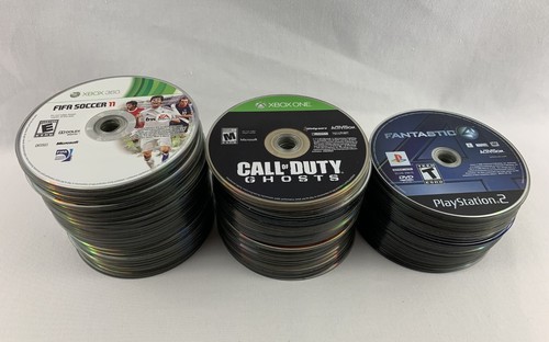 197 Pc Loose Game Disc Lot, Scratched, Untested PS1 PS2 PS3 PS4 Xbox ...