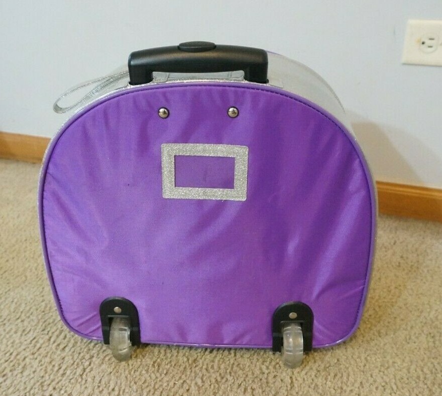 DISNEY FAIRIES TINKERBELL & FRIENDS ROLLING SUITCASE / LUGGAGE PURPLE ...