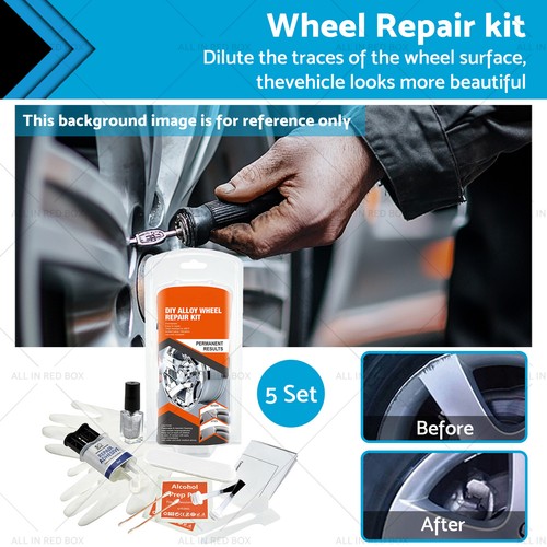 5x Wheel Rim Scuffs Scrape Car Kerb Damage Repair Kit Fix Tool Gloves ...