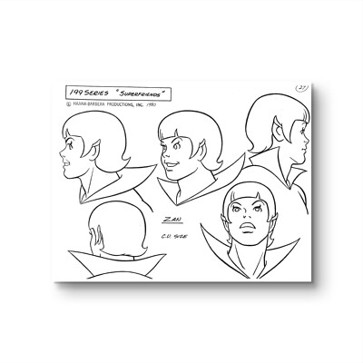 Super Friends Original Production Model Sheet: Zan, SSV1069 | eBay
