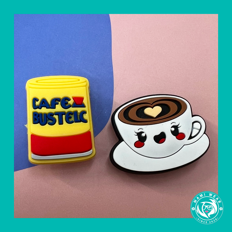 Bundle DAME CAFE Pink Letters, Cafe Bustelo & Mug 10 pcs Shoe charms ...