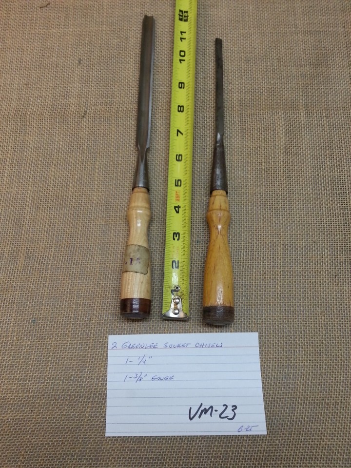 2 Vintage Greenlee Wood Chisels | eBay