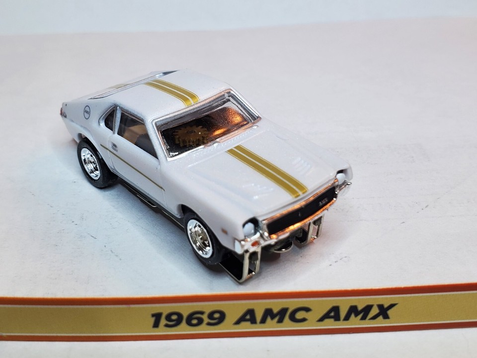 AMC AMX WHITE JET HO Slot,ULTRA G CHASSIS, CHROME RIMS NEW TIRES | eBay