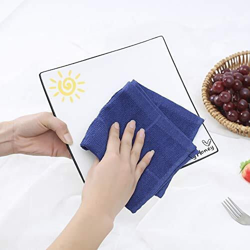 Blue Dish Cloths Kitchen Highly Absorbent Navy Dish Rags 100% Cotton ...