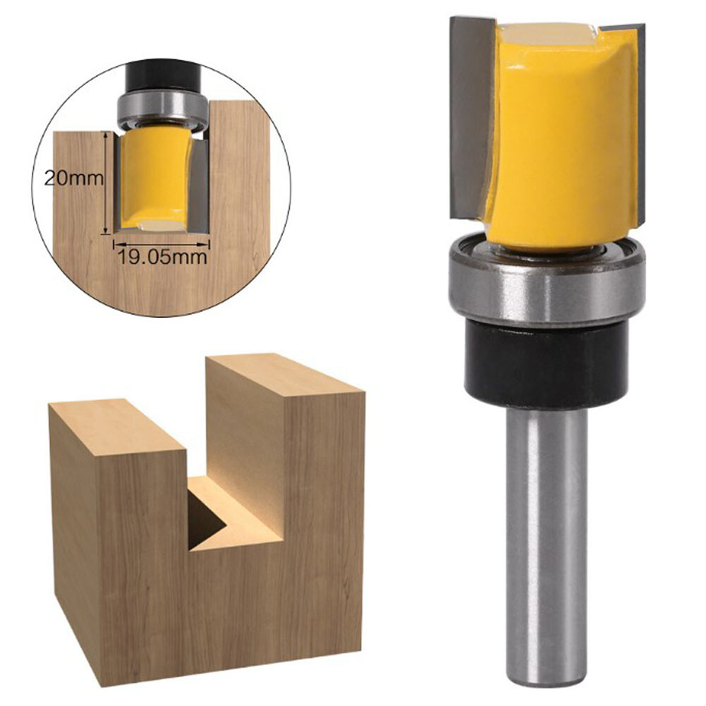 8mm Router Bit Straight Woodworking Milling Cutter Trimming Grooving ...