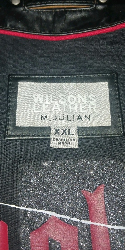 Wilson’s Leather M. Julian Black Classic Jacket Men’s Skull XXL CYCLE ...