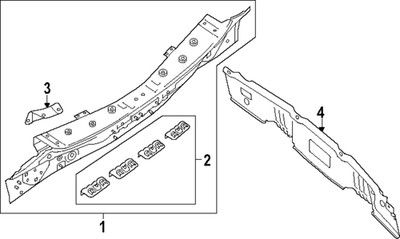 Genuine Nissan Rear Body Panel Support Bracket 79133-4CL0A | eBay