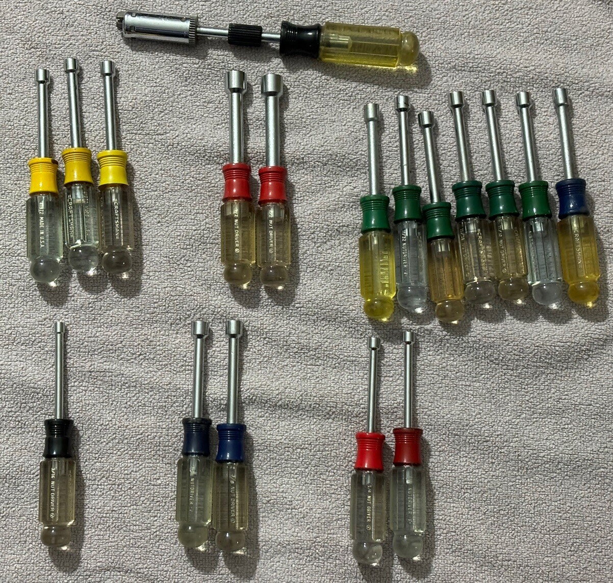 Craftsman Nut Driver Tool Lot Of 18 With Adjustable 41991 Different ...