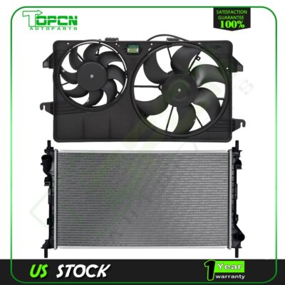 Radiator and Cooling Fan Assembly For 2010 2011 2012 2013 Ford Transit ...