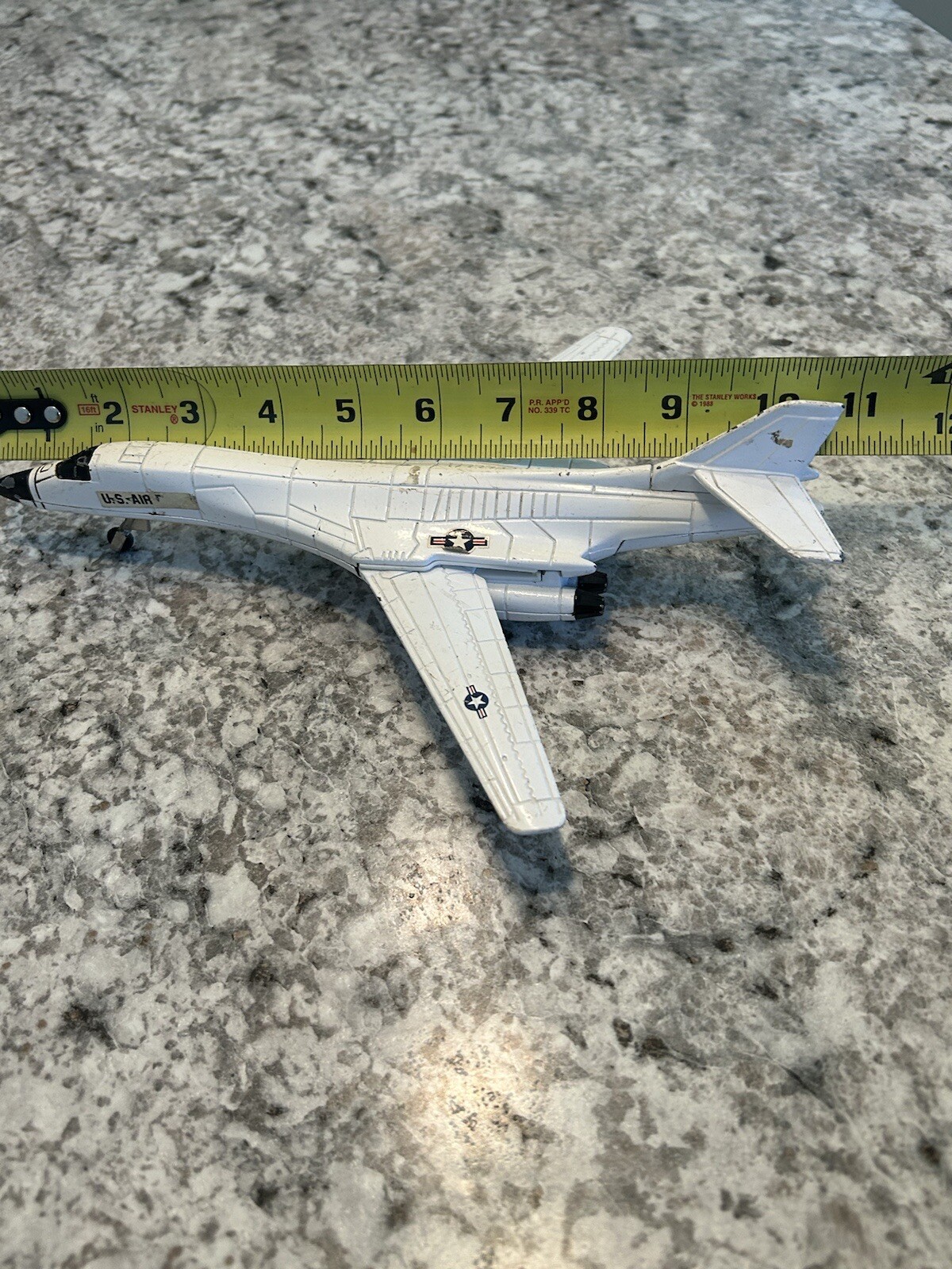 ERTL US Air Force Metal Plane Die Cast White Wheels Go Up And Down ...