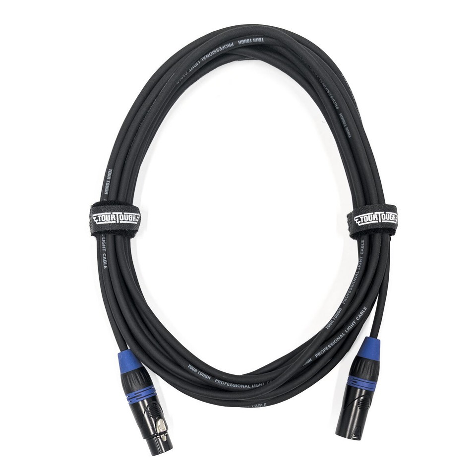 3' - 100' Color Coded 3-Pin Professional Light DMX Cable with Locking ...