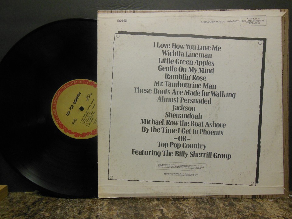 The Billy Sherrill Singers – Top Pop Country, 12" LP VG+ (S) | eBay