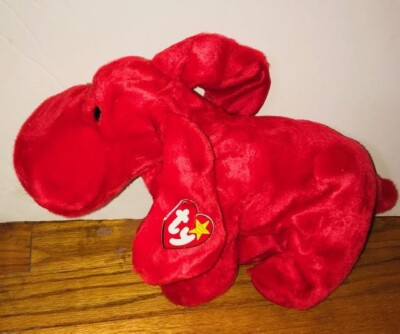 Ty Rover Beanie Buddy Collectible 12” inches Big Red Dog Plush Toy With ...