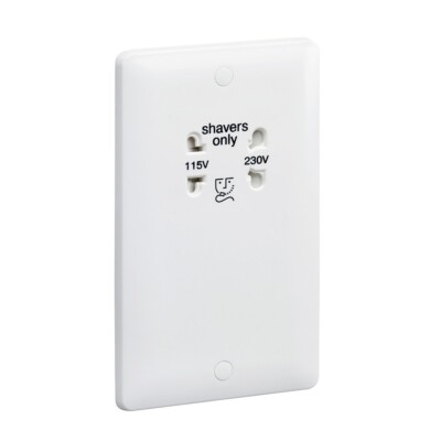 MK MB701WHI Bathroom Shaver Socket 115V/230V White | eBay UK