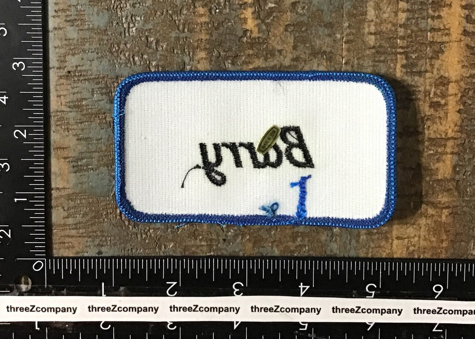 Vintage BARRY Name Tag Job Work Shirt Uniform Iron-On Patch | eBay