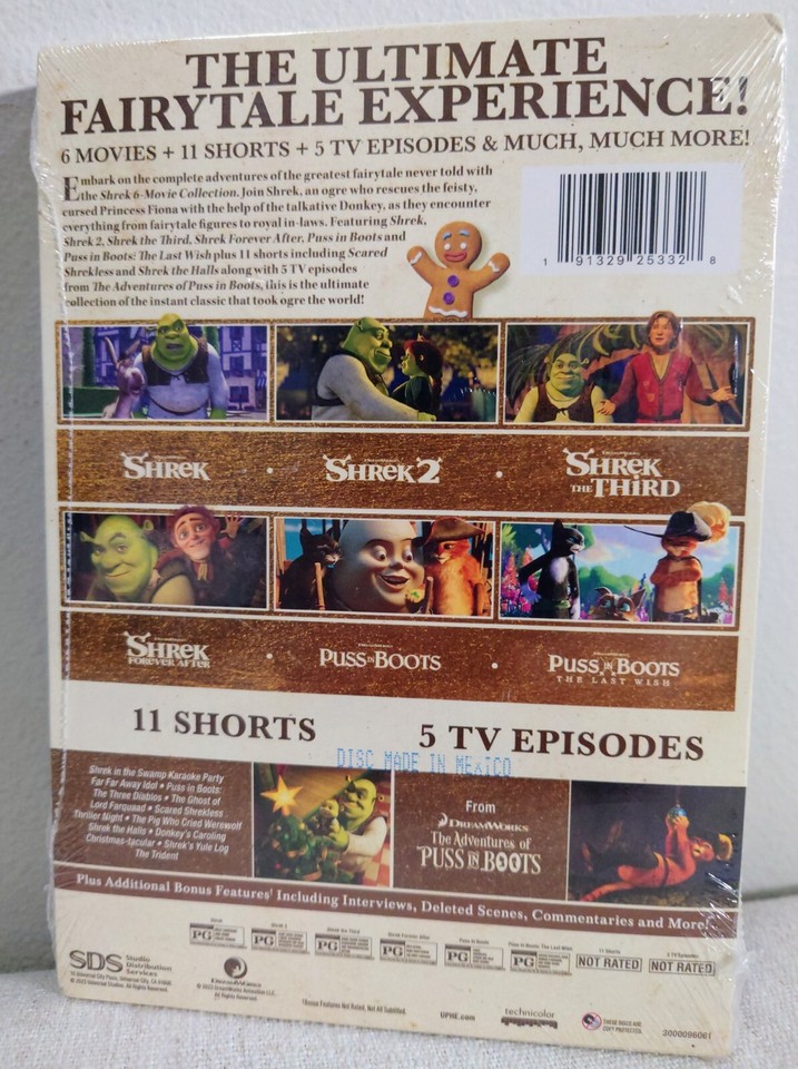 Shrek 6-Movie Collection [New DVD] Boxed Set, Dolby, Dubbed, Slipsleeve ...