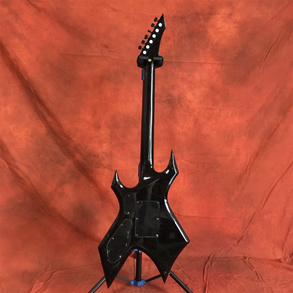 Electric Guitar 6 String Warlock Extreme Black Floyd Rose Bridge Solid ...