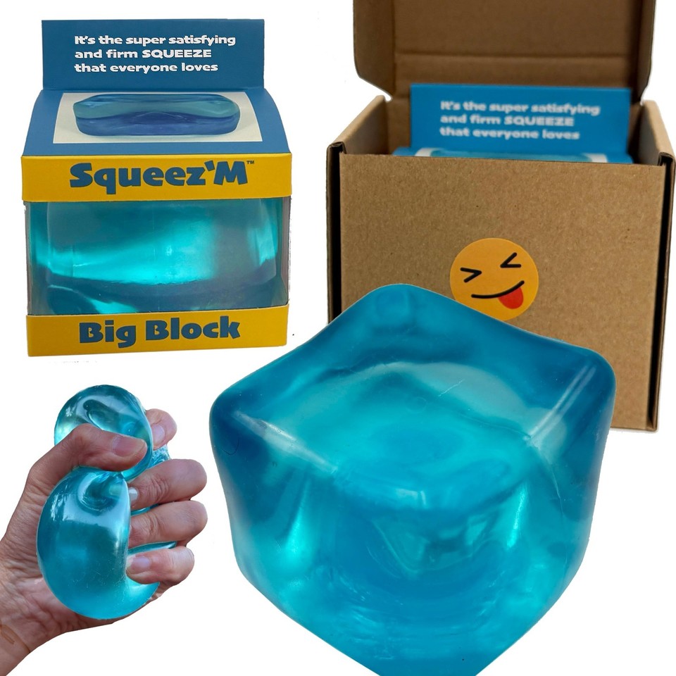 Large Sensory Fidget Cube - 35% Bigger Squishy Toy for Stress Relief ...