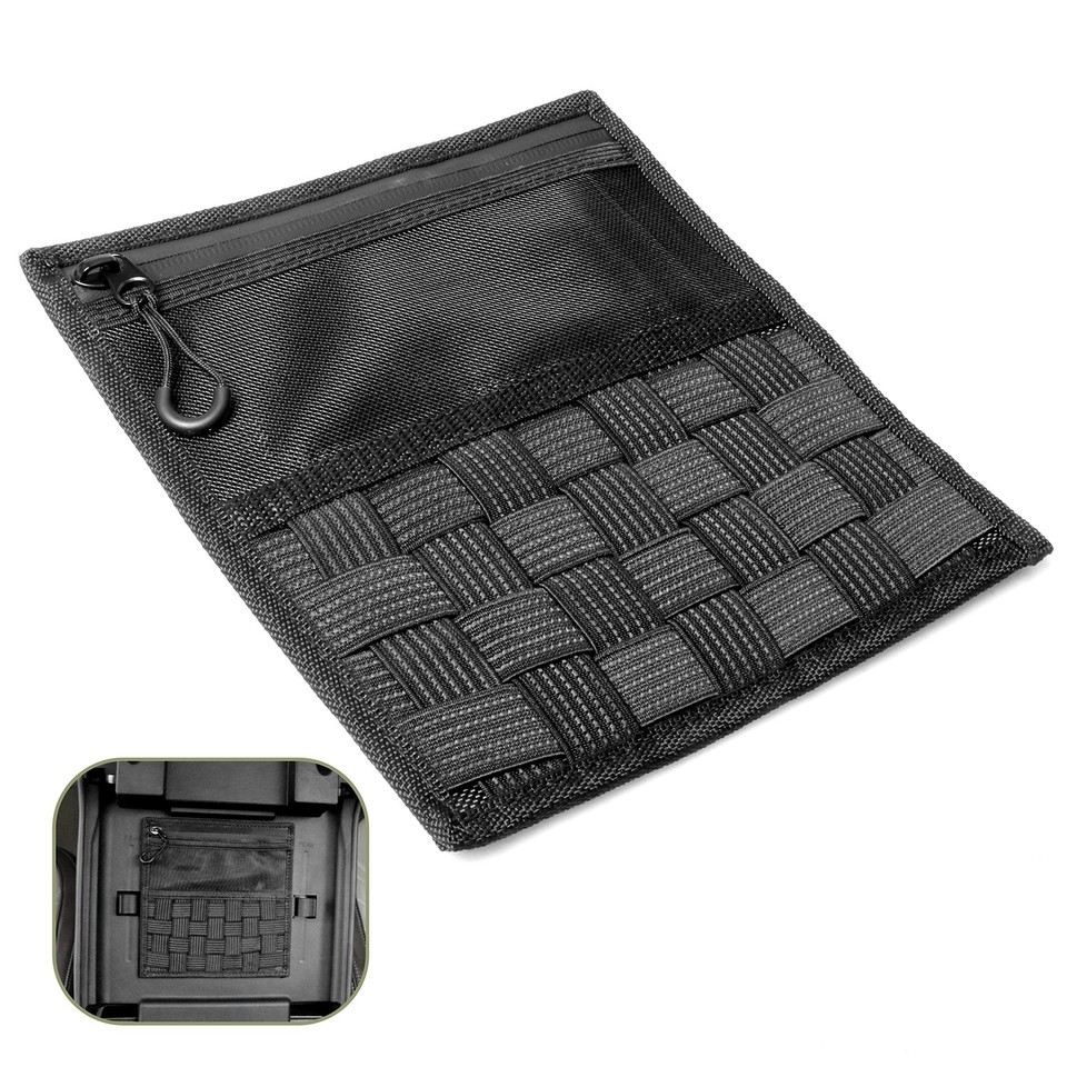 Car Black Tactical Webbing Molle Panel Storage Organizer For Ford F150 ...