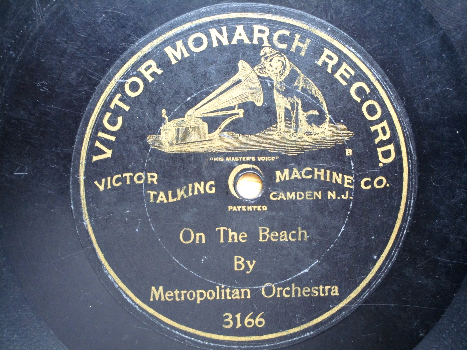 10"VICTOR MONARCH RECORD EARLY DOG LABEL 78rpm ON THE BEACH Metropolitan Orch | eBay