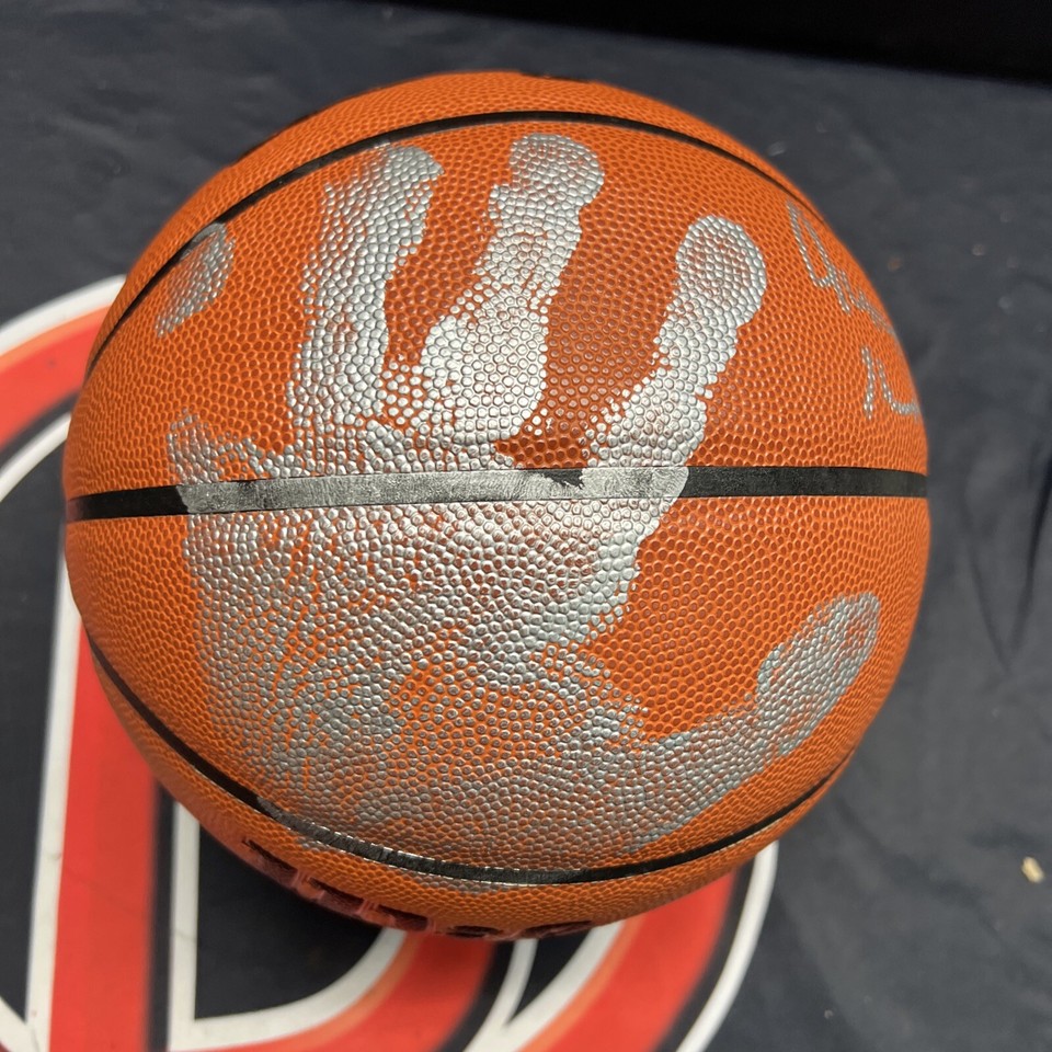Jerry West Signed Wilson Basketball Handprint Inscribed “The Logo ...