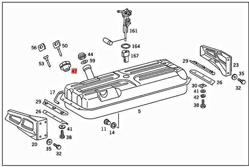 Genuine MERCEDES 638 VITO Box 638 Bus Tank filler cap 0004700830 ...
