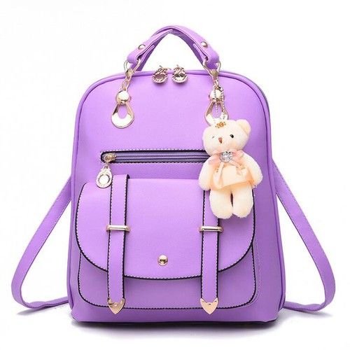 Women Leather Backpack Handbag Shoulder Travel School Bags Girl ...