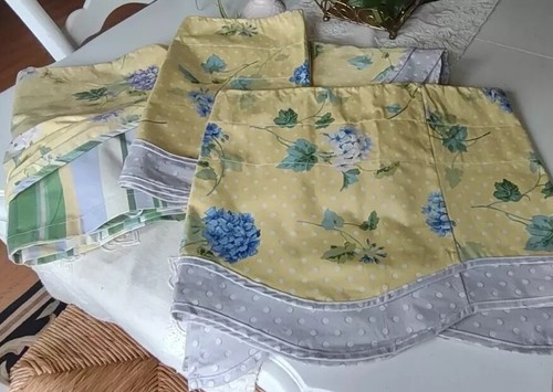 5 Waverly valances Blossom Hill Hydrangea Lavender yellow Blue floral ...