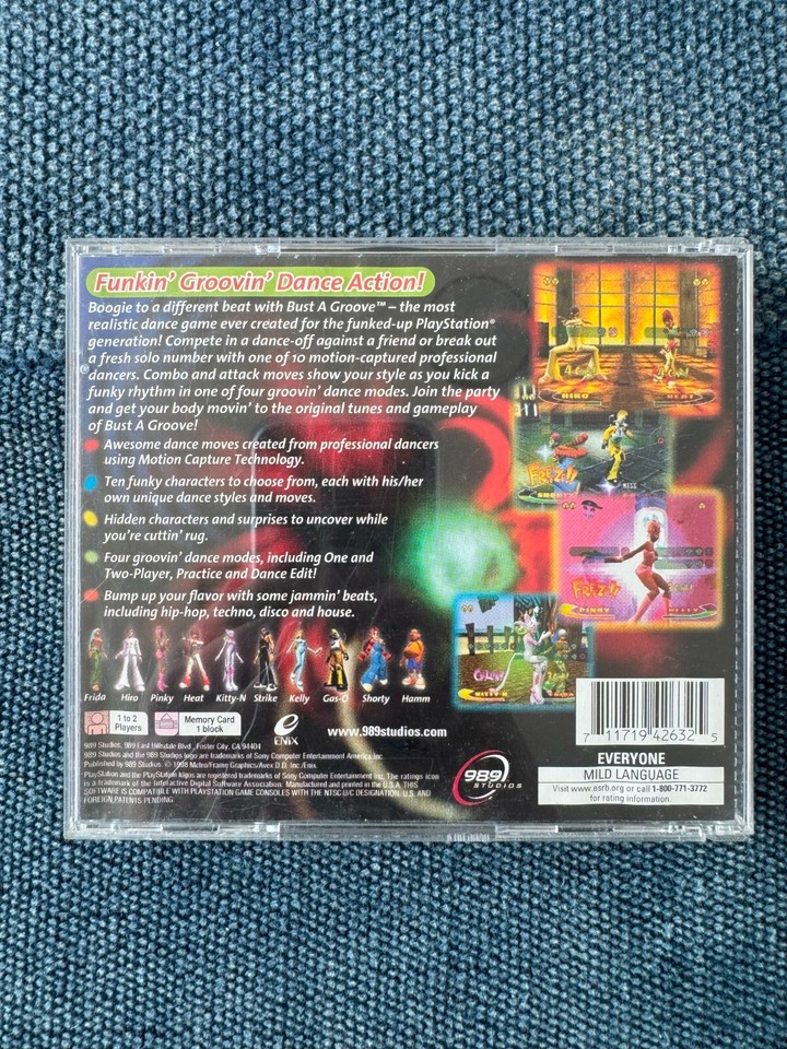Bust A Groove (Sony PlayStation 1, PS1, 1998) CIB, Tested/Works ...