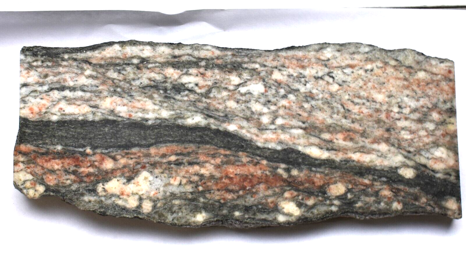 Mica-Schist Pink Feldspar Ore Polished Slab Blue Ridge North Carolina ...