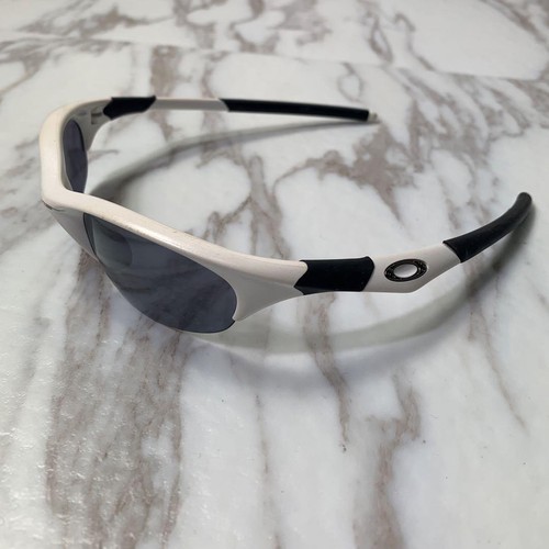 Oakley Half Jacket 1.0 Vintage Sunglasses White Frame Black Lens Made ...