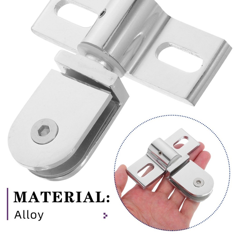 2 Set Shower Glass Hardware Short Back Plate Hinge Frameless Door ...
