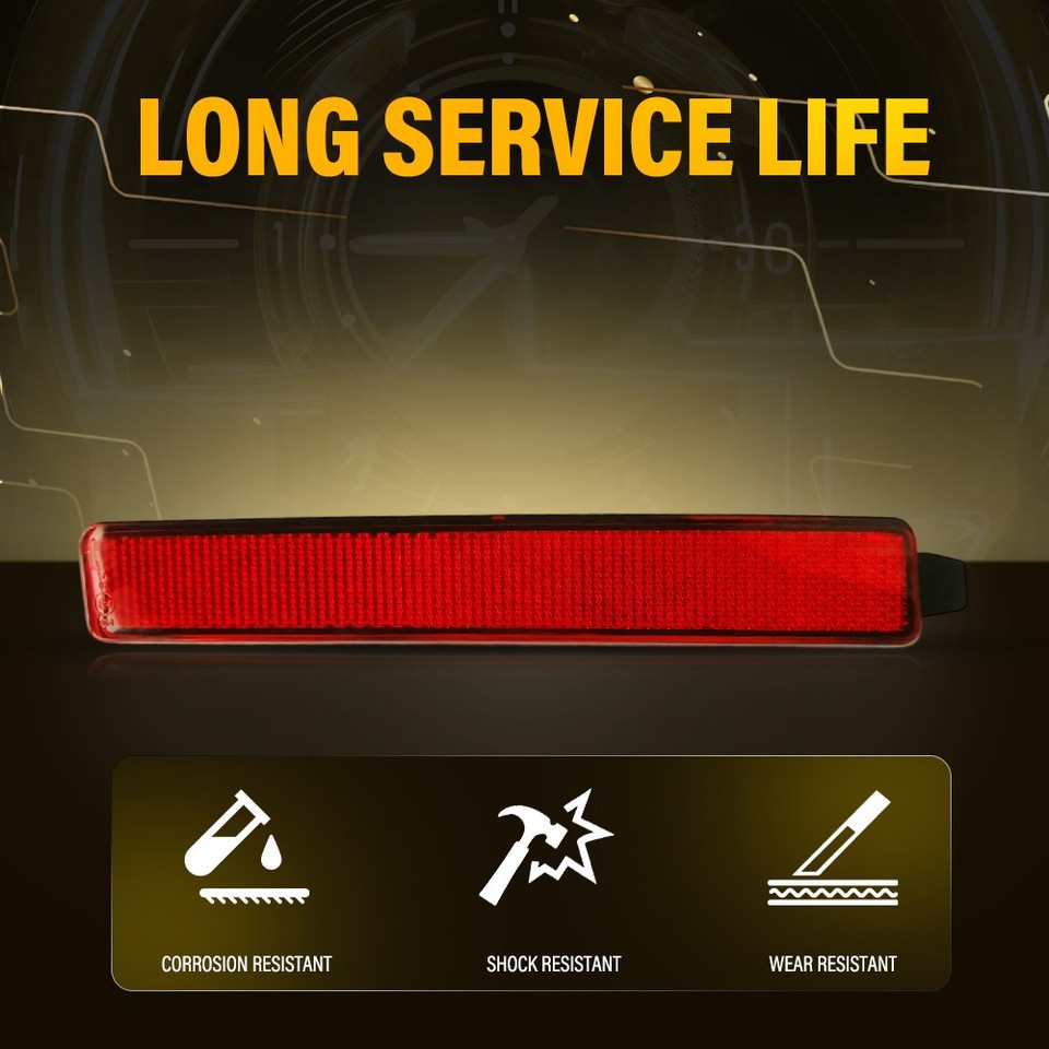 Red Lens LED Rear Bumper Reflector Stop Brake Lights Lamp For BMW 528i ...