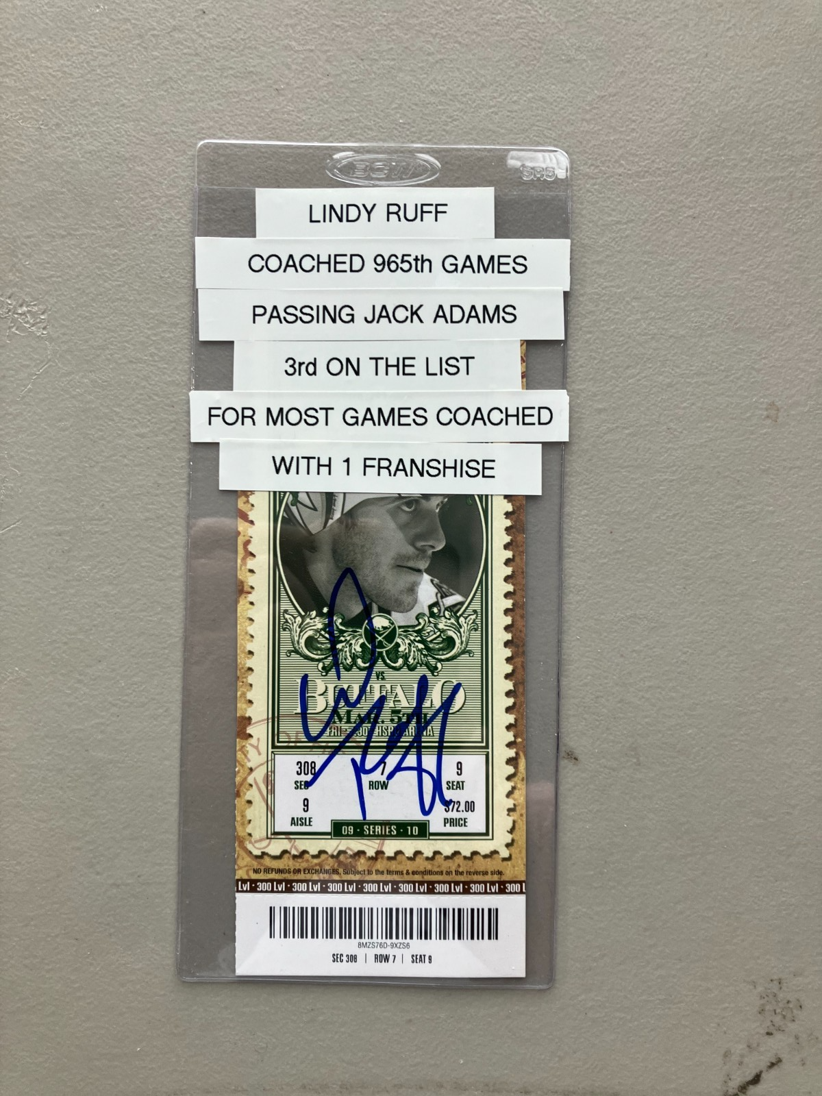 Lindy Ruff Coached 965 Games Passing Jack Adams 3rd on list most games ...