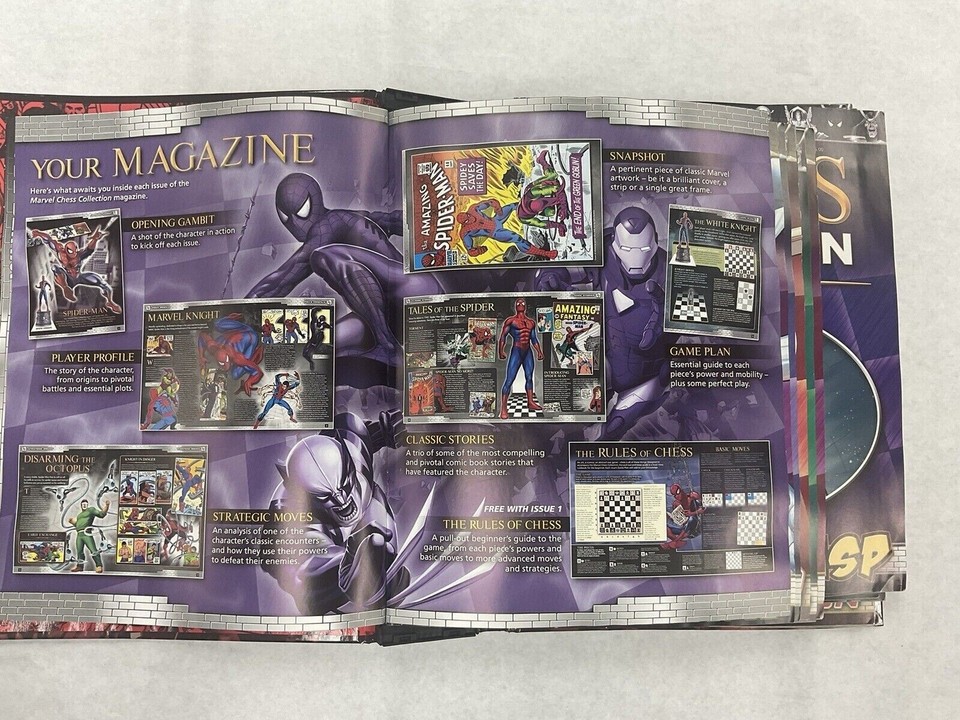 EAGLEMOSS Spiderman MARVEL CHESS COLLECTION SET 1 MAGAZINES & MAG ...