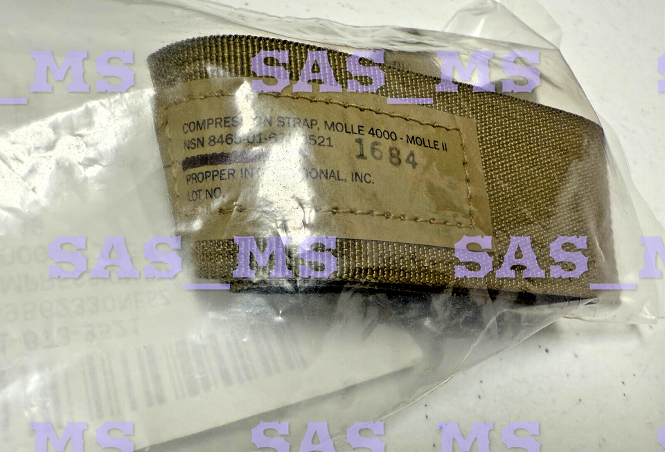 USGI MOLLE 4K Compression Strap 3521 OCP, 4000 Rucksack NSN 8465-01-673 ...