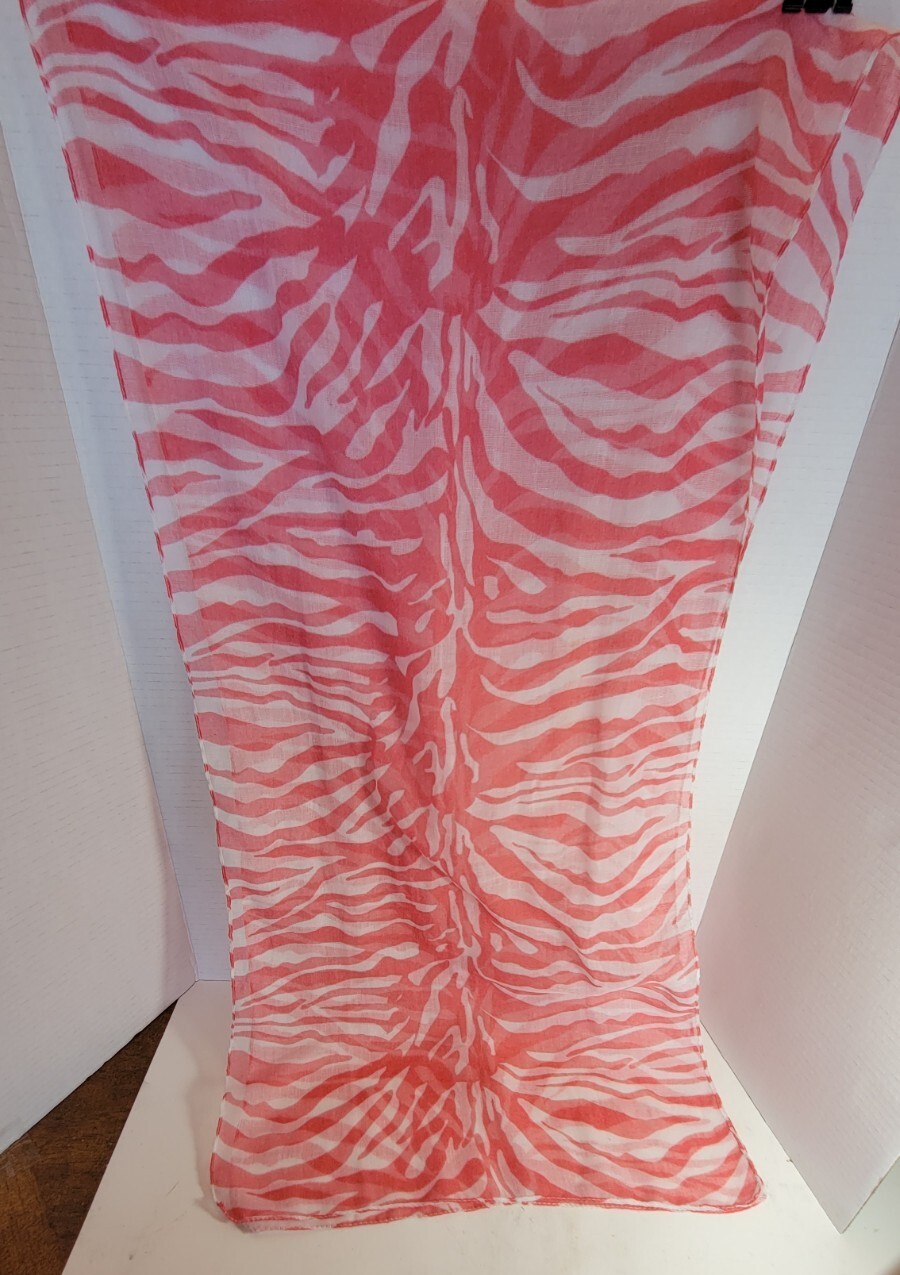 Pink Zebra Print Sheet Scarf Rectangle - Gem