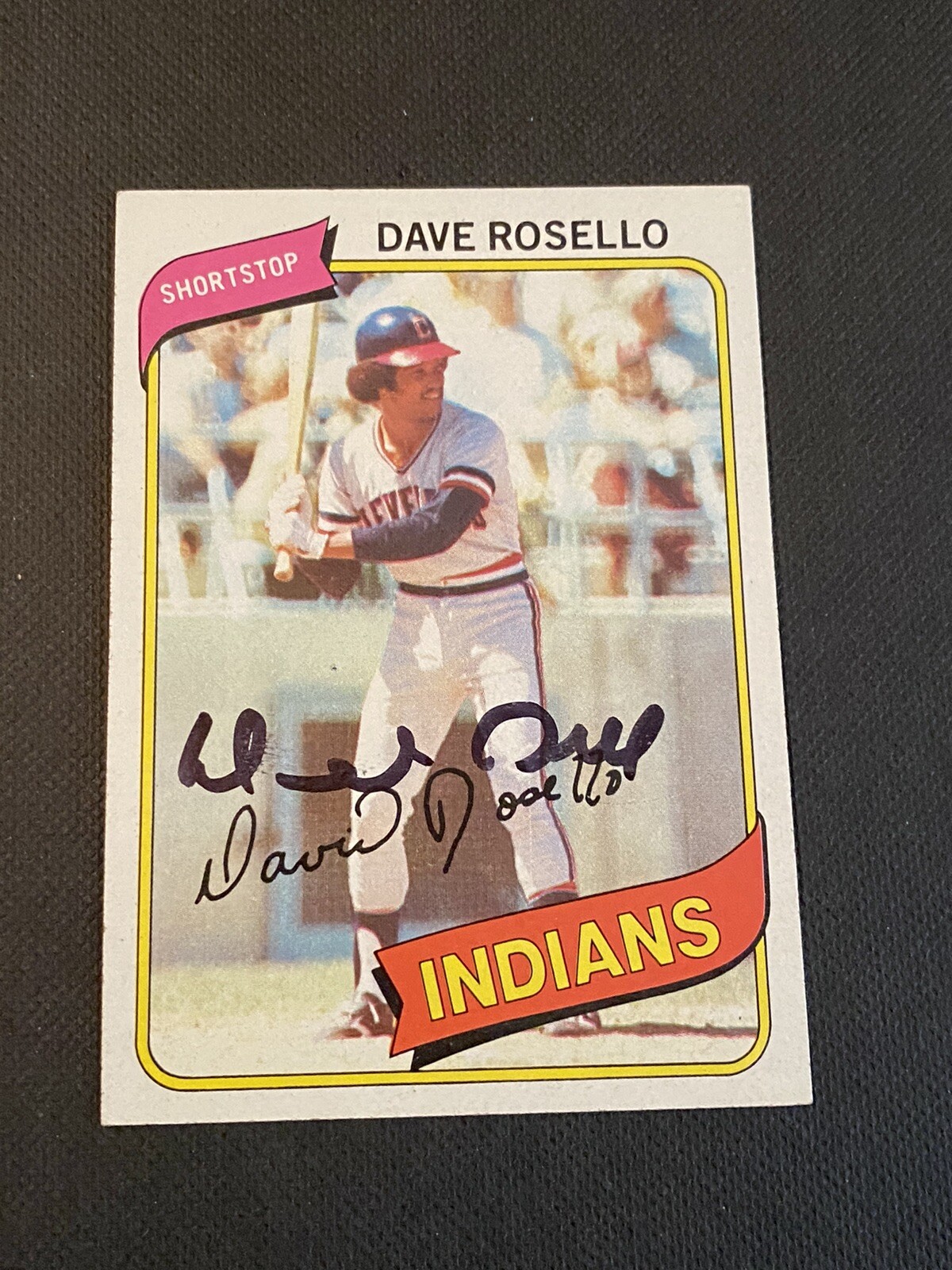 Dave Rosello Signed 1980 Topps Card Auto Cleveland Indians Autograph ...