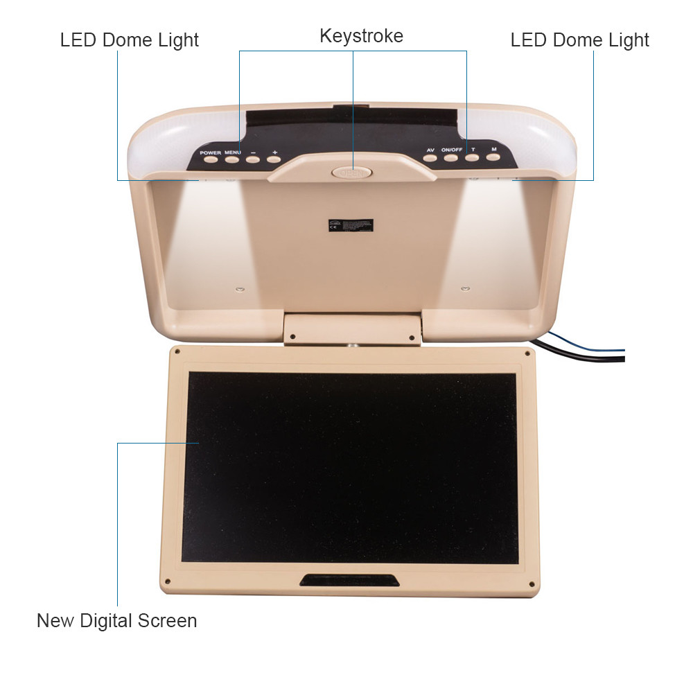 13inch Car Roof Monitor LCD TFT Overhead Flip Down Car Ceiling Screen ...