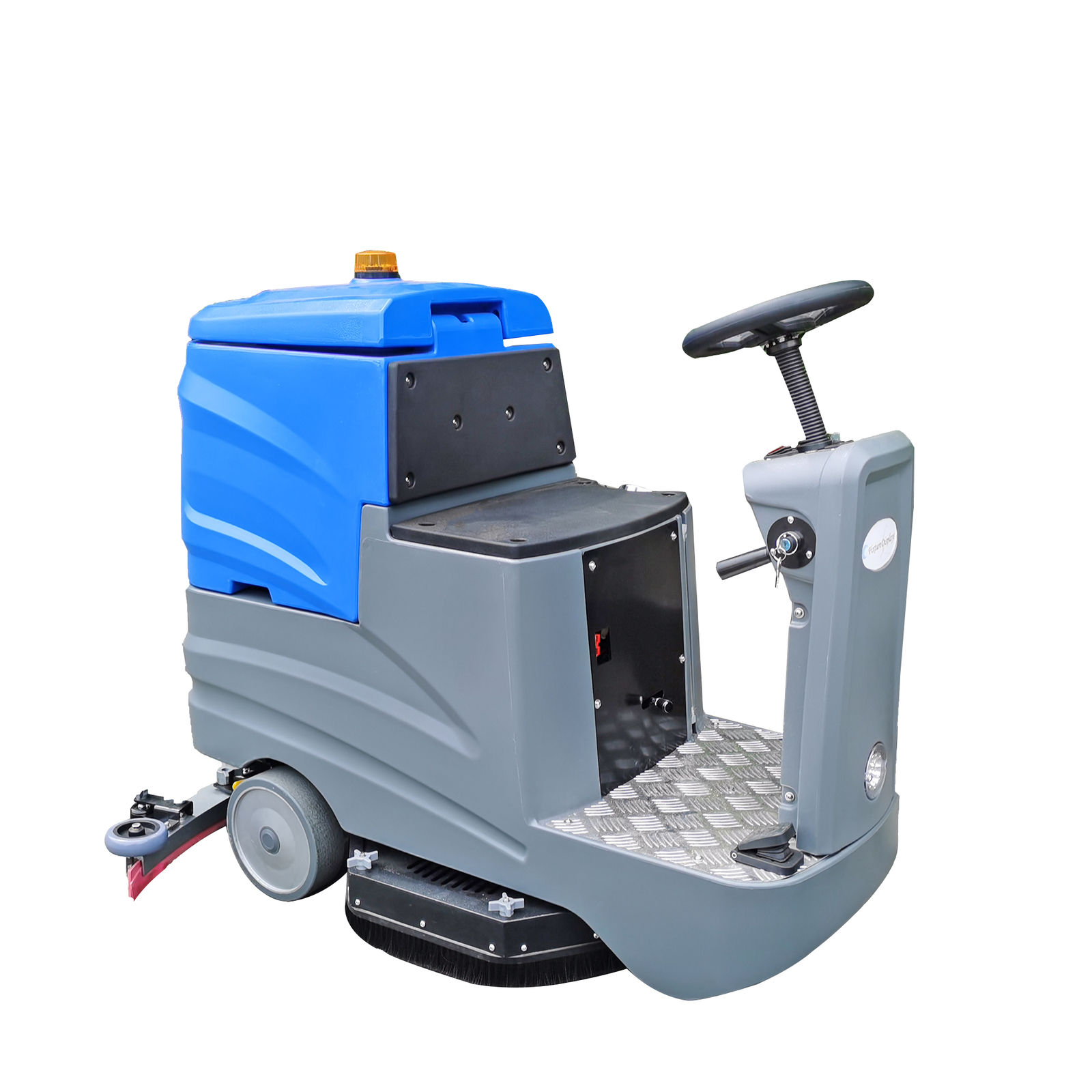Ride-On Driving Floor Scrubber Machine Battery Powered Warehouse ...